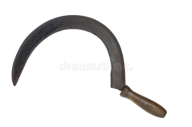 Old Rusty Sickle Used by Farmers Stock Photo - Image of honey, green ...