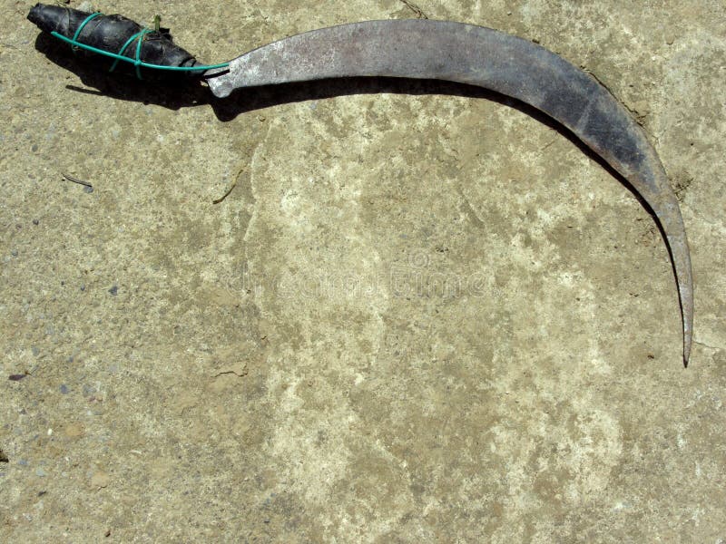 Old rusty sickle stock image. Image of dirty, rusty, fashioned - 48072013
