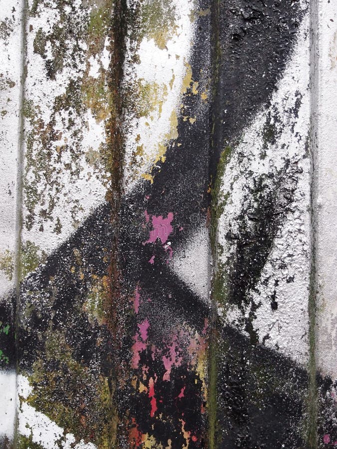 Old Rusty Silver Painted Metal with Random Paint Strokes Stock Image ...