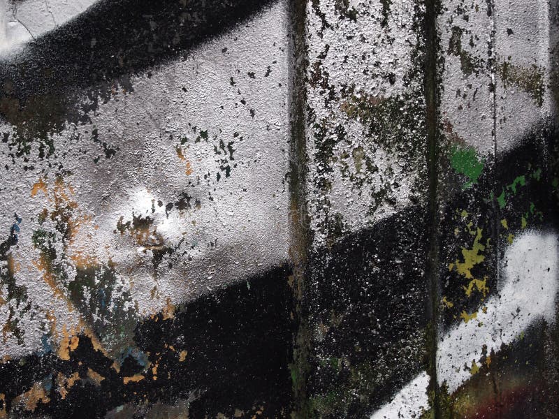 Old Rusty Silver Painted Metal with Random Paint Strokes Stock Image ...