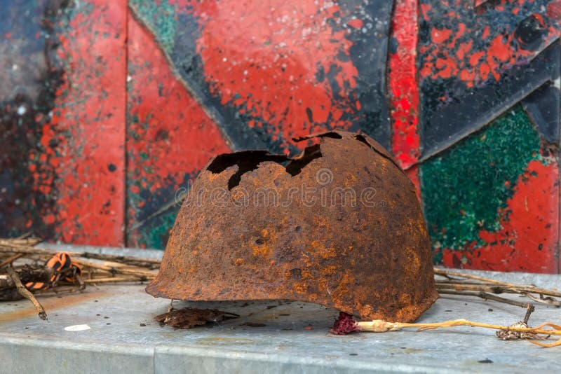 Rusty soldiers helmet stock photo. Image of fame, immortal - 142376824