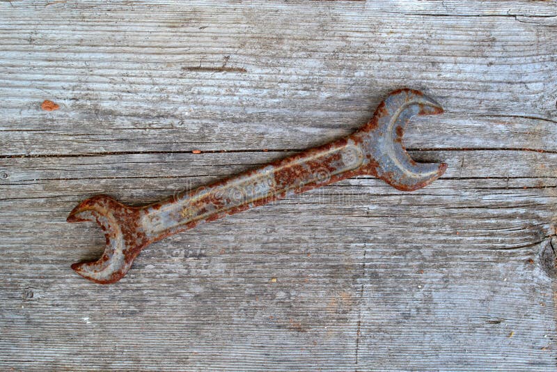 Old Rusty Spanner Wrench stock image. Image of spanner - 28507943
