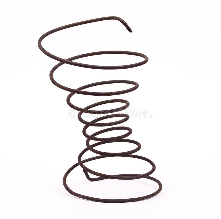 Old rusty spring stock image. Image of white, compression - 14146905