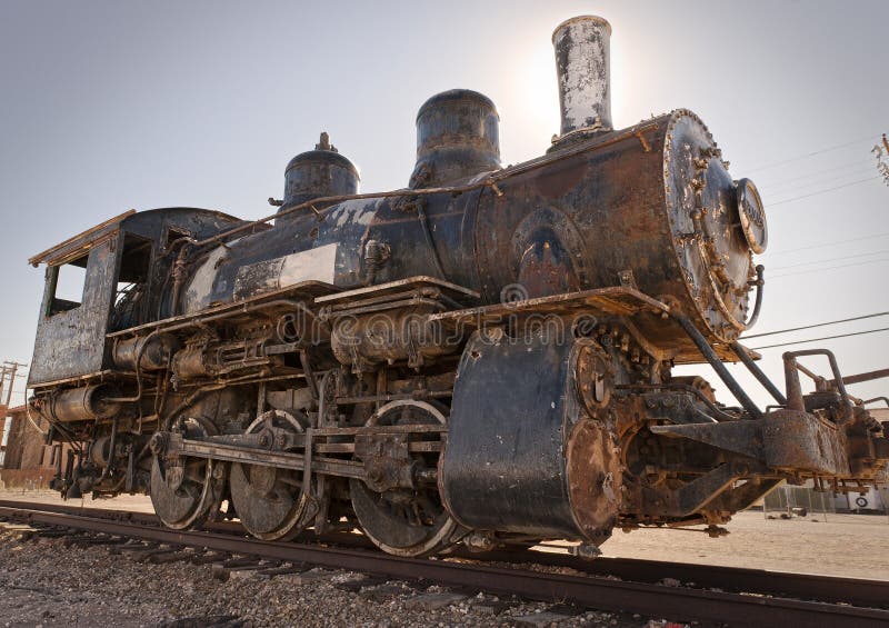 Old Rusty Steam Engine stock image. Image of decrepit - 23713377