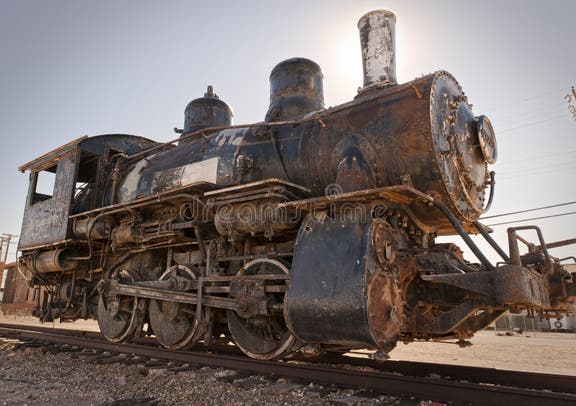 Old Rusty Steam Engine stock image. Image of decrepit - 23713377