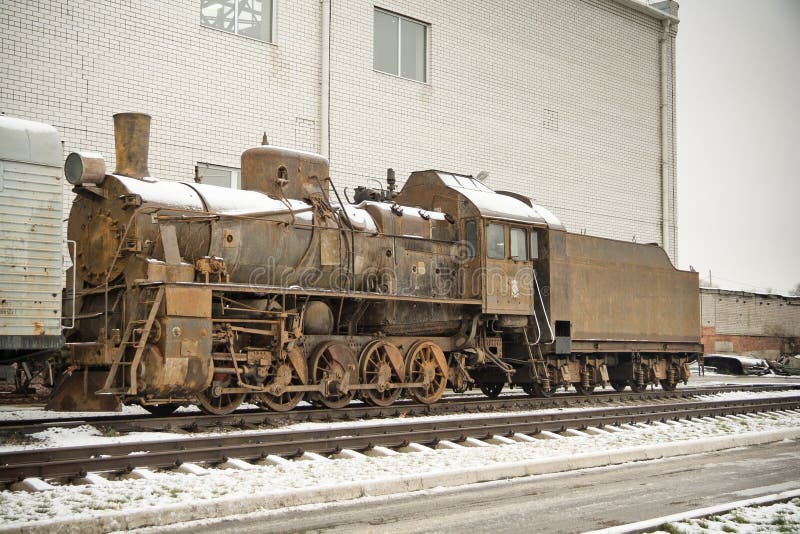 Old rusty steam engine stock photo. Image of obsolete - 99786632