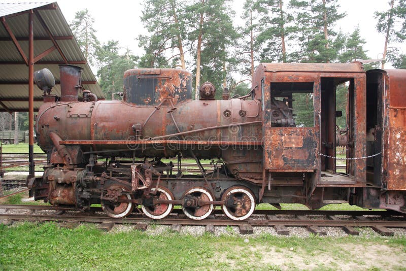 Old Rusty Steam Locomotive stock image. Image of machinery - 32902263