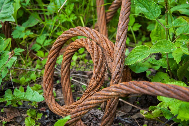 Rusty cable stock photo. Image of rusty, forms, shapes - 45450734