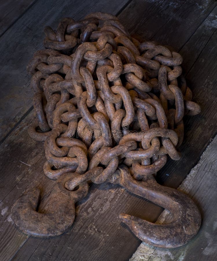 Old rusty steel chain stock photo. Image of agriculture - 24050742