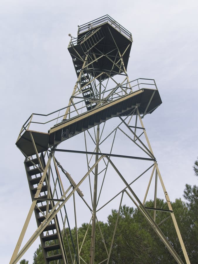 Watch Tower Steel Forest Fire Lookout Structure Stock Photos - Free ...
