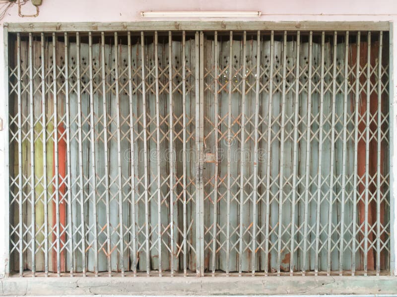 Old and Rusty Steel Gate Texture Stock Photo - Image of safety ...