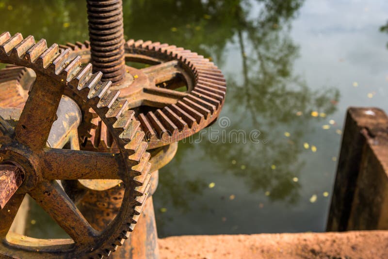 Old Rusty Steel Gear Closeup Stock Image - Image of industry, closeup ...