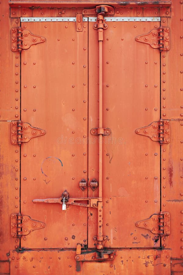 Old Rusty Steel Rail Car Doors Stock Photo - Image of metal, scrap: 7538534