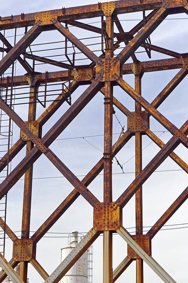 Rusty steel bridge stock image. Image of bridge, railway - 203381449