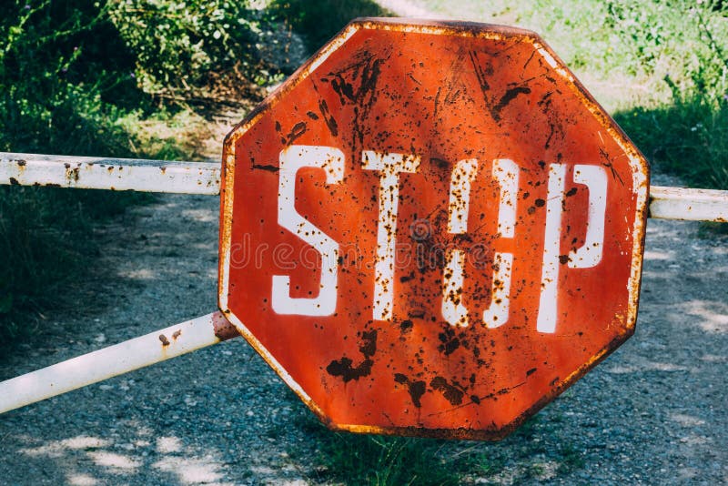 Old rusty stop sign (3) stock image. Image of rusty, grunge - 34568417