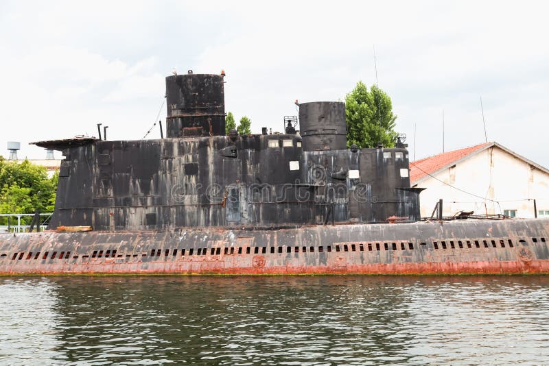 Old Rusty Submarines of Bulgarian Navy Stock Image - Image of harbor ...