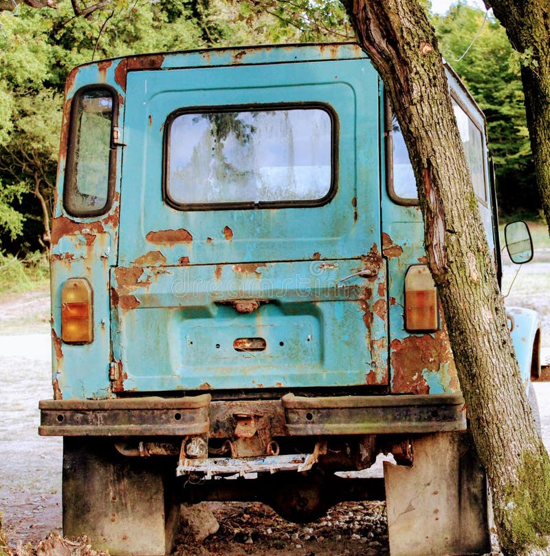 Old and Rusty SUV Abandoned Stock Photo - Image of antique, broken ...