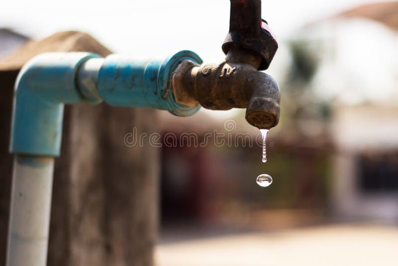 Old Rusty Tap Leaking Water. Stock Image - Image of leak, rusty: 87058191
