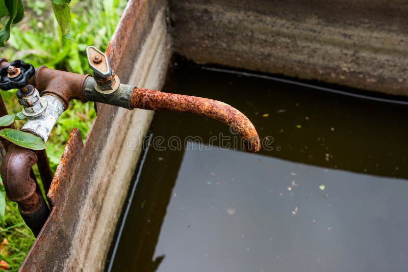 Old Rusty Faucet in the Garden Stock Image - Image of liquid, summer ...