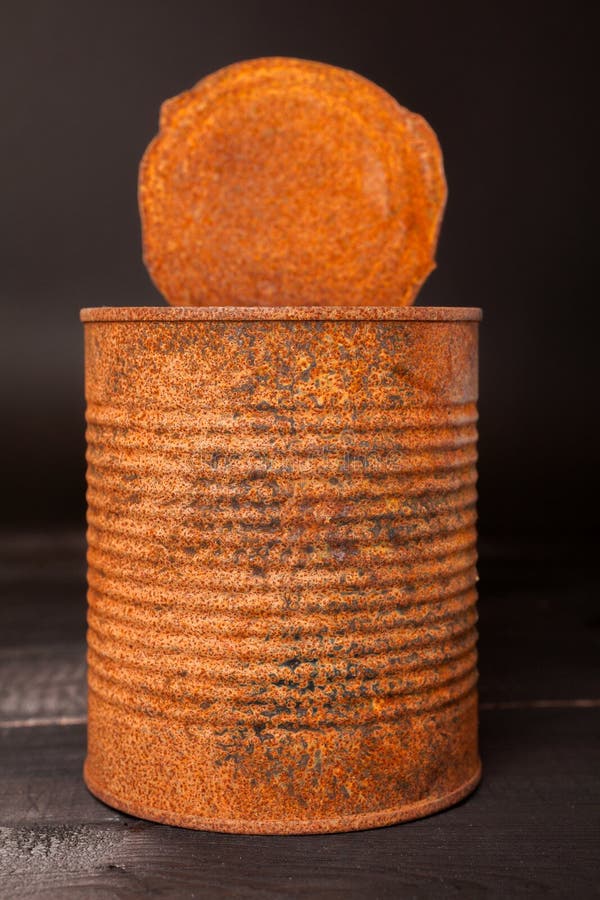 Old Crushed Rusty Tin Can Stock Photos - Free & Royalty-Free Stock ...