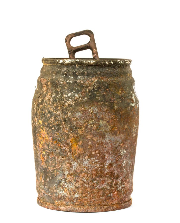 Old rusty can isolated stock photo. Image of container - 35700762