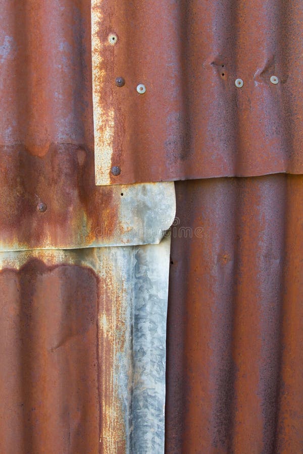 Old rusty tin roof stock photo. Image of damaged, roof - 46164076