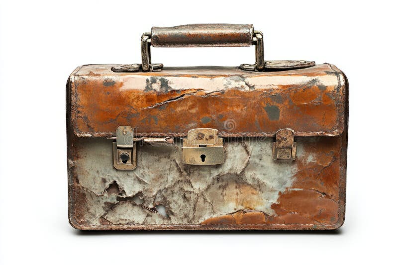 An Old Rusty Toolbox with a Weathered Look. this Vintage-style Box ...