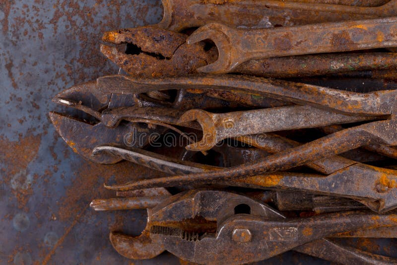 Old rusty tools stock photo. Image of grungy, pliers - 90245128