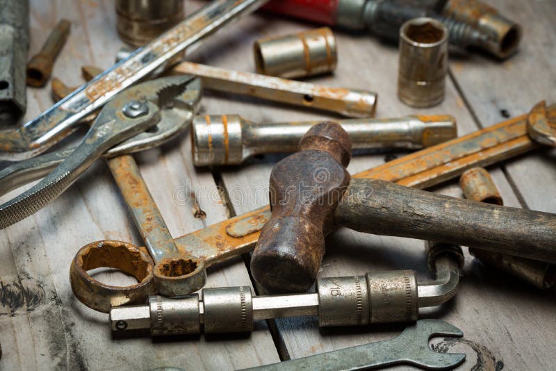 Old Rusty Tools stock photo. Image of rusty, industrial - 58998250