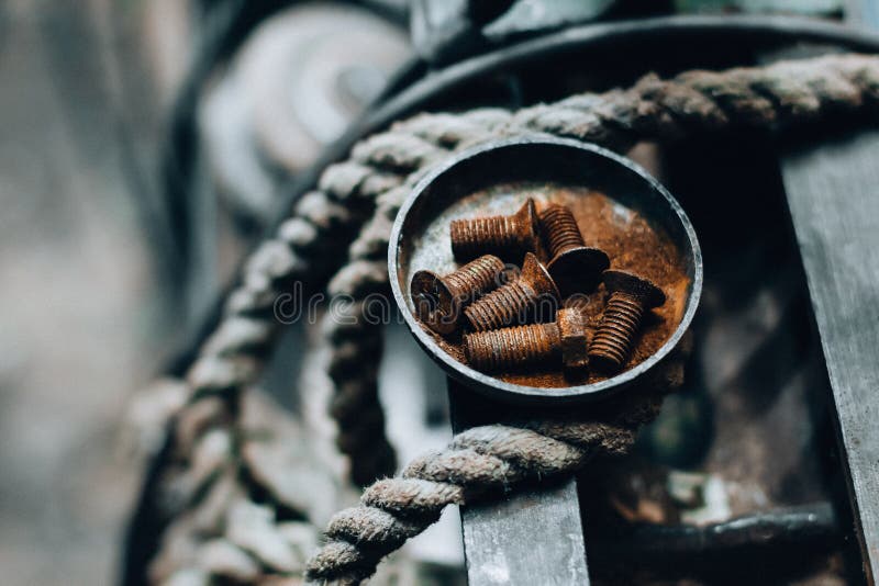 Old Rusty Tools for Working with Wood Stock Image - Image of ...