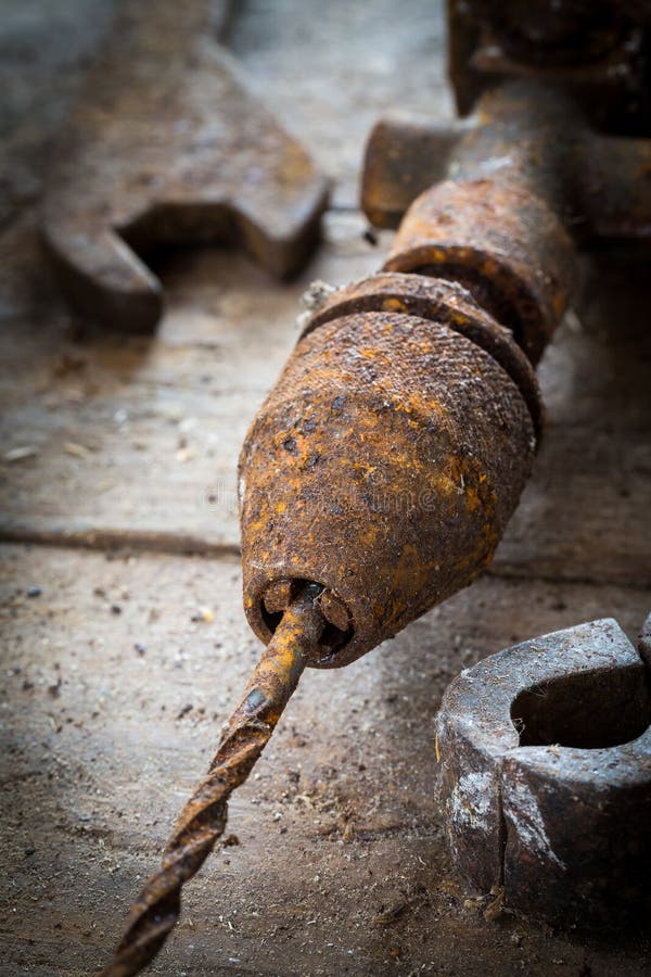 Old Rusty Tools in the Workshop Stock Image - Image of antique, metal ...