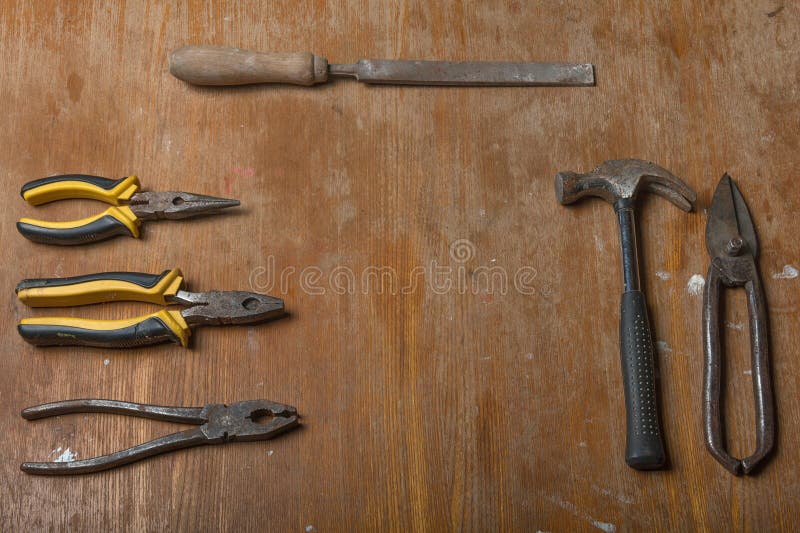 Old rusty tools stock image. Image of skill, steel, pliers - 75920817