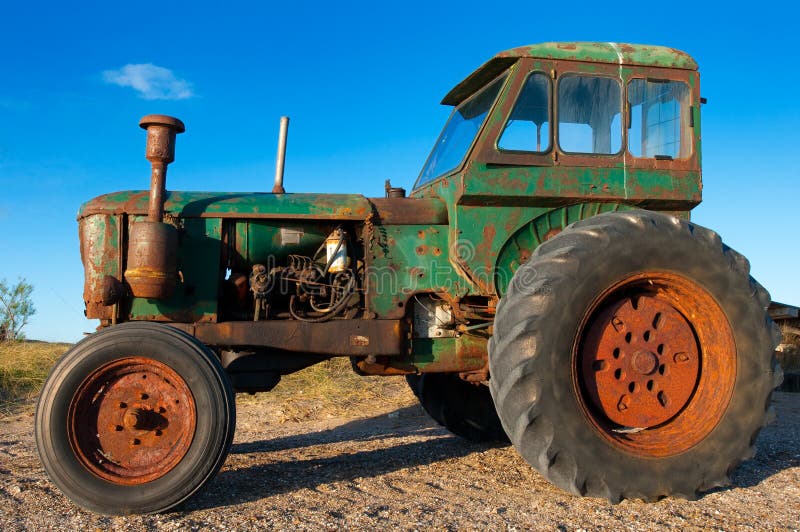 Old Rusty Tractor stock image. Image of cultivate, view - 11550611