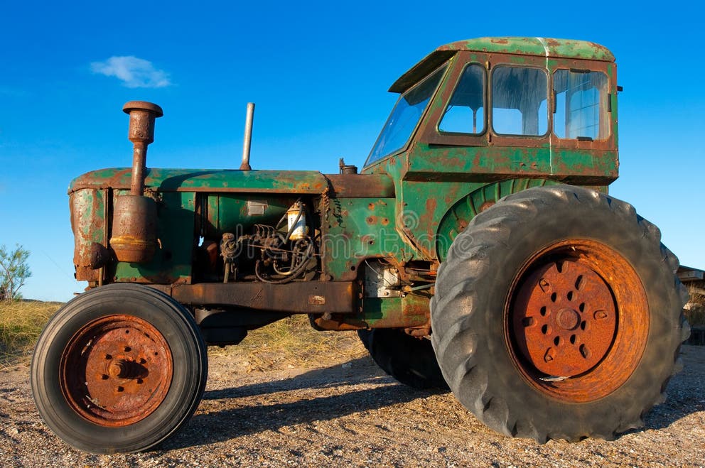 Old Rusty Tractor stock image. Image of cultivate, view - 11550611