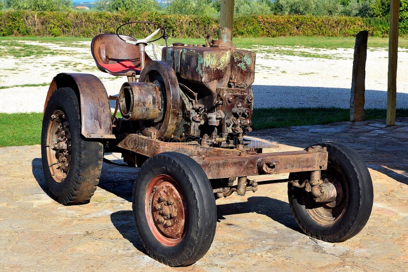 Old Rusty Tractor, History and Nostalgia Stock Image - Image of antique ...