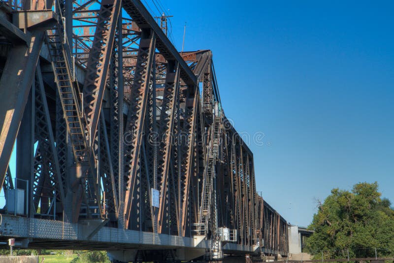 Old Rusty Train Bridge North Stock Image - Image of nature, structure ...