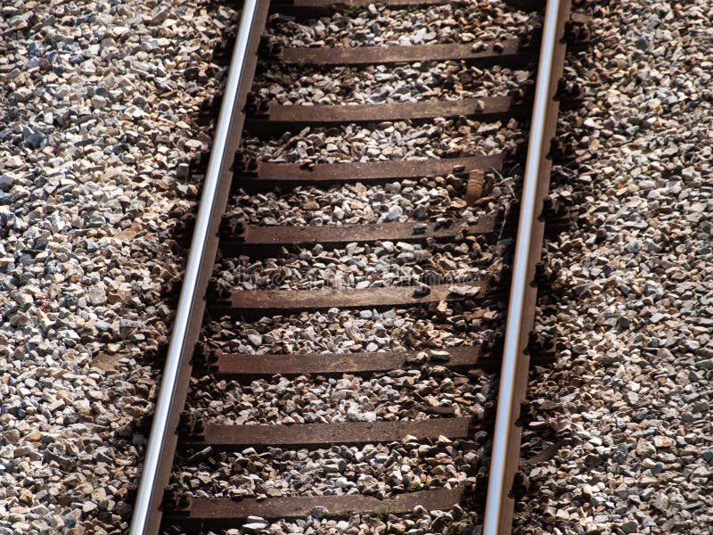 Old rusty train tracks stock photo. Image of transit - 71636822