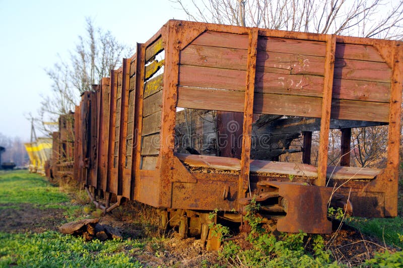 Old rusty train wagon stock photo. Image of wagon, rusty - 165767394