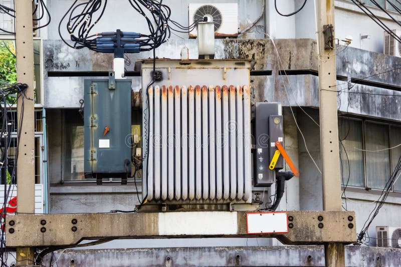 Old Rusty Transformer High Voltage Stock Photo - Image of equipment ...