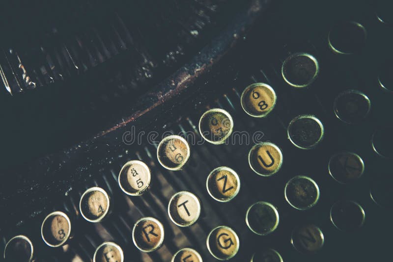 Old Rusty Typewriter stock photo. Image of typing, household - 79756312