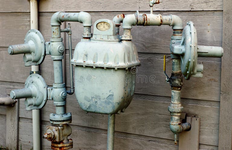 Old rusty utility meter stock photo. Image of industrial - 2881598