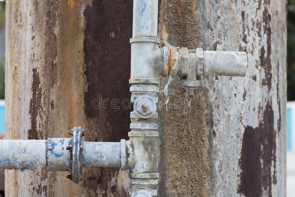 Old and rusty water pipe stock image. Image of dirty - 37068289