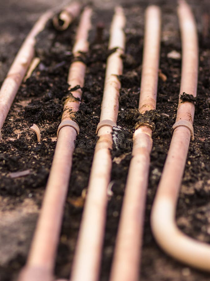 Old Rusty Water Plastic Pipes Stock Image - Image of iron, corrosion ...