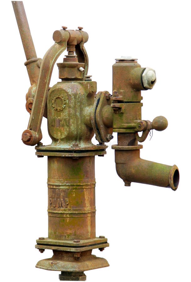 Old rusty water pump stock image. Image of antique, steel - 28449673