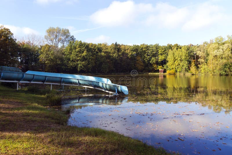 Old rusty water slide stock photo. Image of nature, water - 45870176