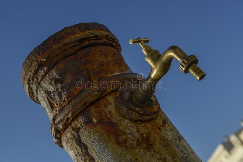 Old rusty water tap stock image. Image of grunge, pure - 42476823