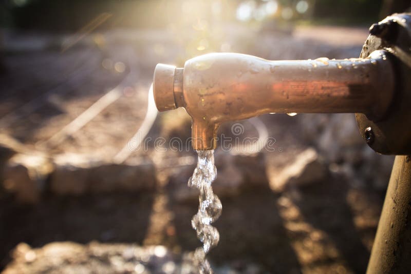 Old Rusty Water Tap in Garden Stock Image - Image of chrome, cold: 96179403