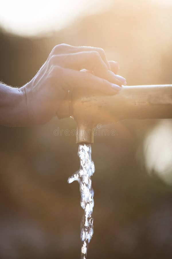 Old Rusty Water Tap in Garden Stock Photo - Image of handle, pure: 96179624