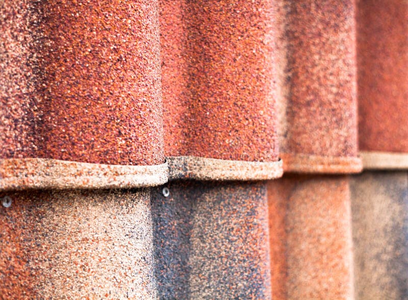 Old Rusty Wavy Metal Roofing Slate Stock Image - Image of heavy, macro ...