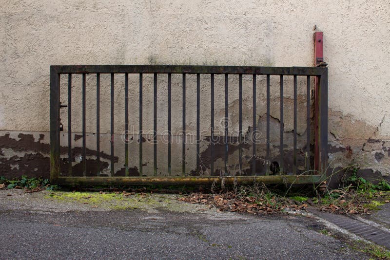 Old Rusty Weathered Industrial Metal Gate Stock Photo - Image of ...